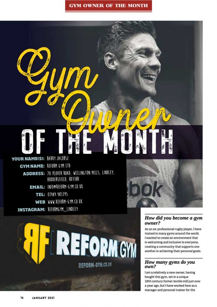 Reform Gym :: Fitness & Personal Training Lindley, Huddersfield
